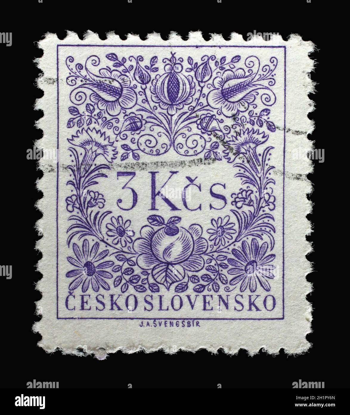 Stamp printed in Czechoslovakia shows Numbers Value, Postage Due Stamps ...