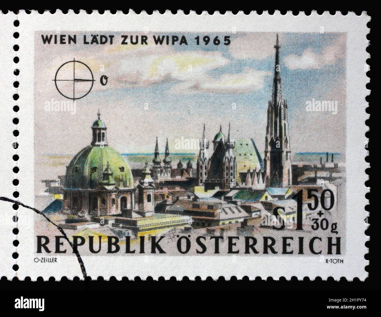 Stamp printed in Austria, is dedicated to the Vienna International ...