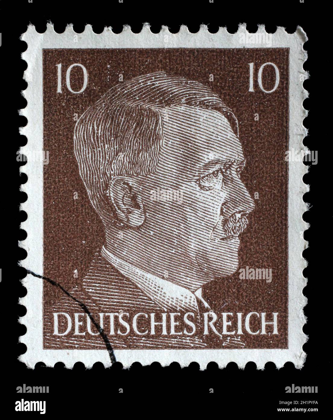 Adolf hitler nazi chancellor germany postage stamp hi-res stock ...