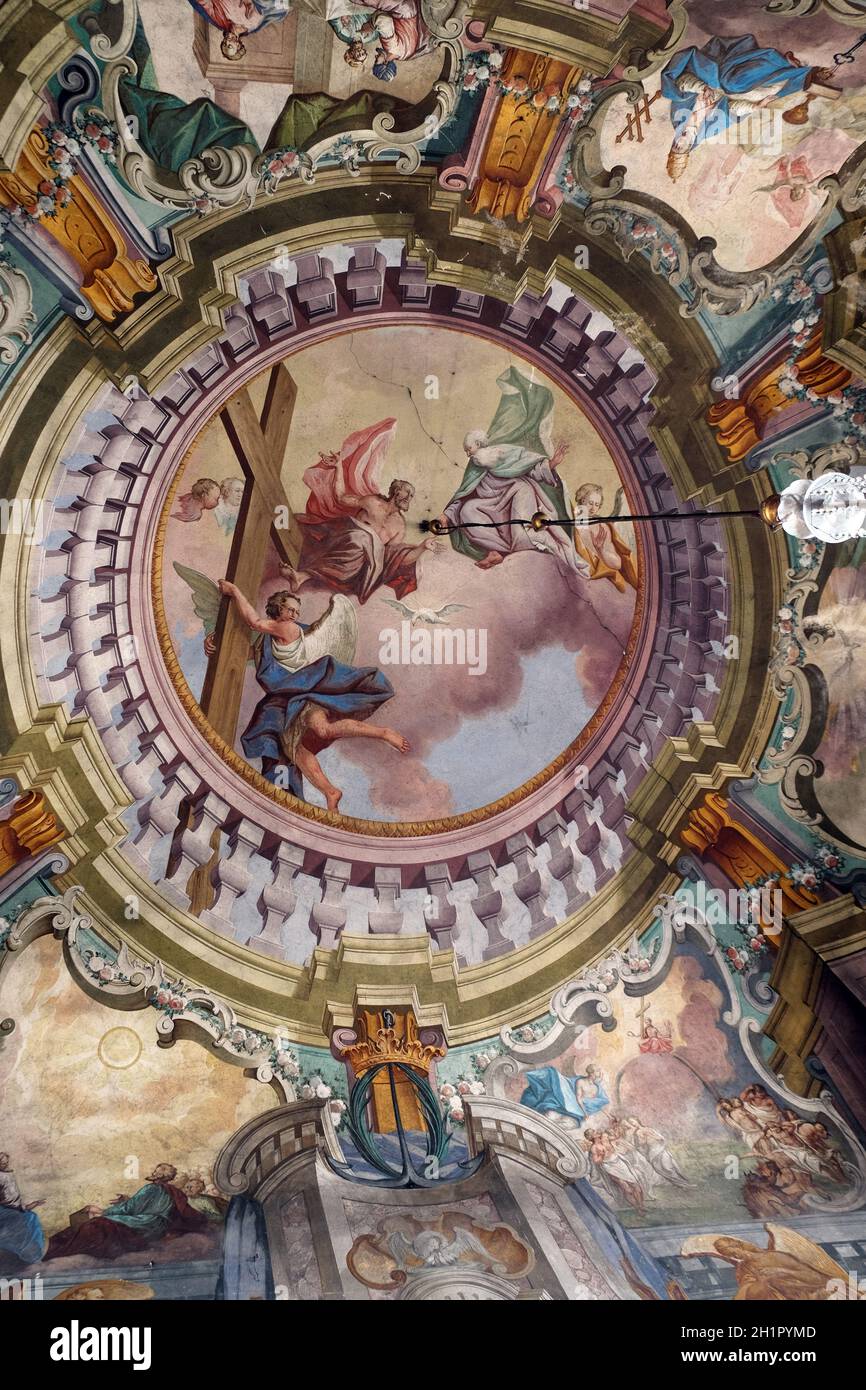 Holy Trinity, fresco on the ceiling of the Saint John the Baptist ...