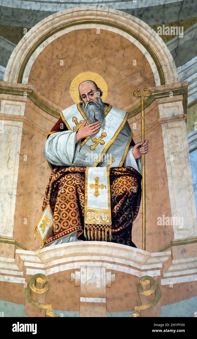 Basil of Caesarea, also called Saint Basil the Great, fresco on the ...