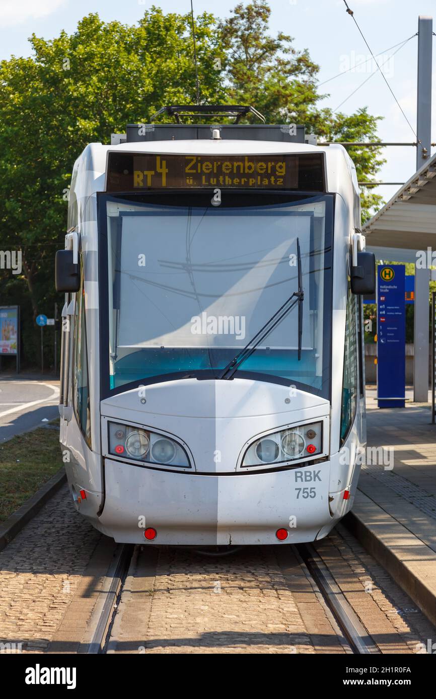 Kassel, Germany - August 8, 2020: RegioTram Kassel tram train public ...