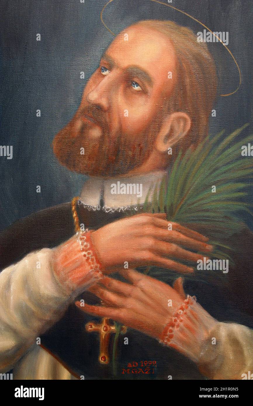 Saint Marko Krizin altarpiece and parish church of the Assumption of the Virgin Mary in ...