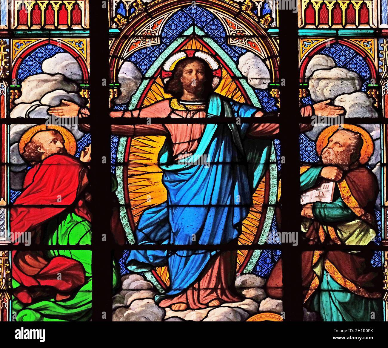 Transfiguration of Jesus, stained glass windows in the Saint Eugene ...