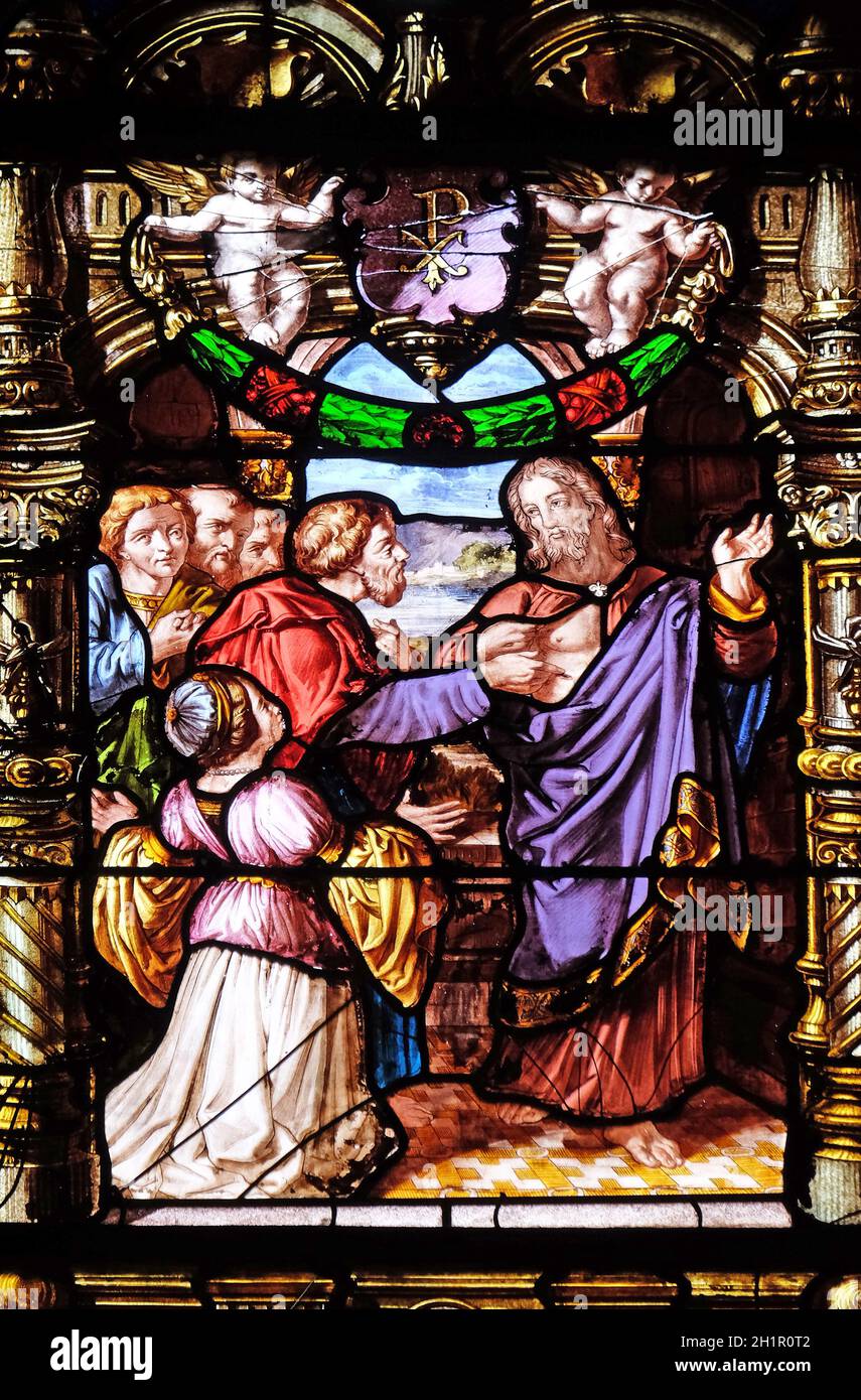 Appearance to Thomas, stained glass windows in the Saint Gervais and ...