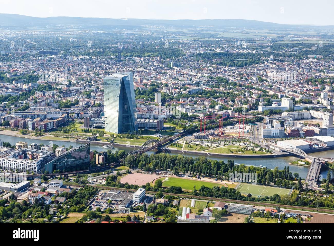 Frankfurt, Germany - May 27, 2020: ECB European Central Bank skyscraper ...