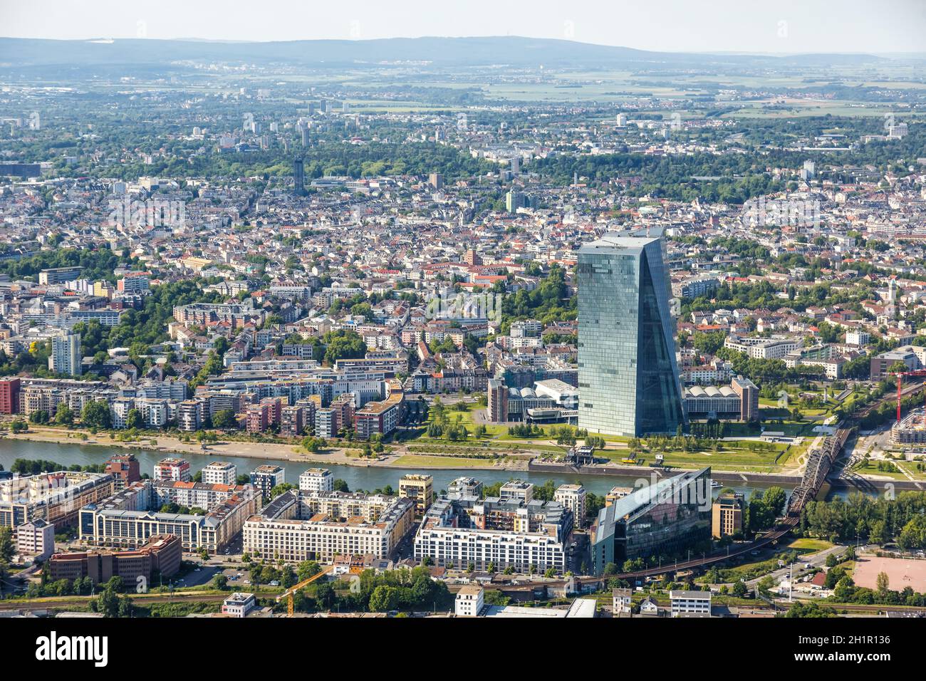 Frankfurt, Germany - May 27, 2020: ECB European Central Bank skyscraper ...
