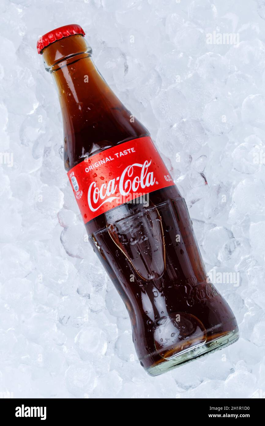 Stuttgart, Germany - January 17, 2021: Coca Cola Coca-Cola lemonade ...