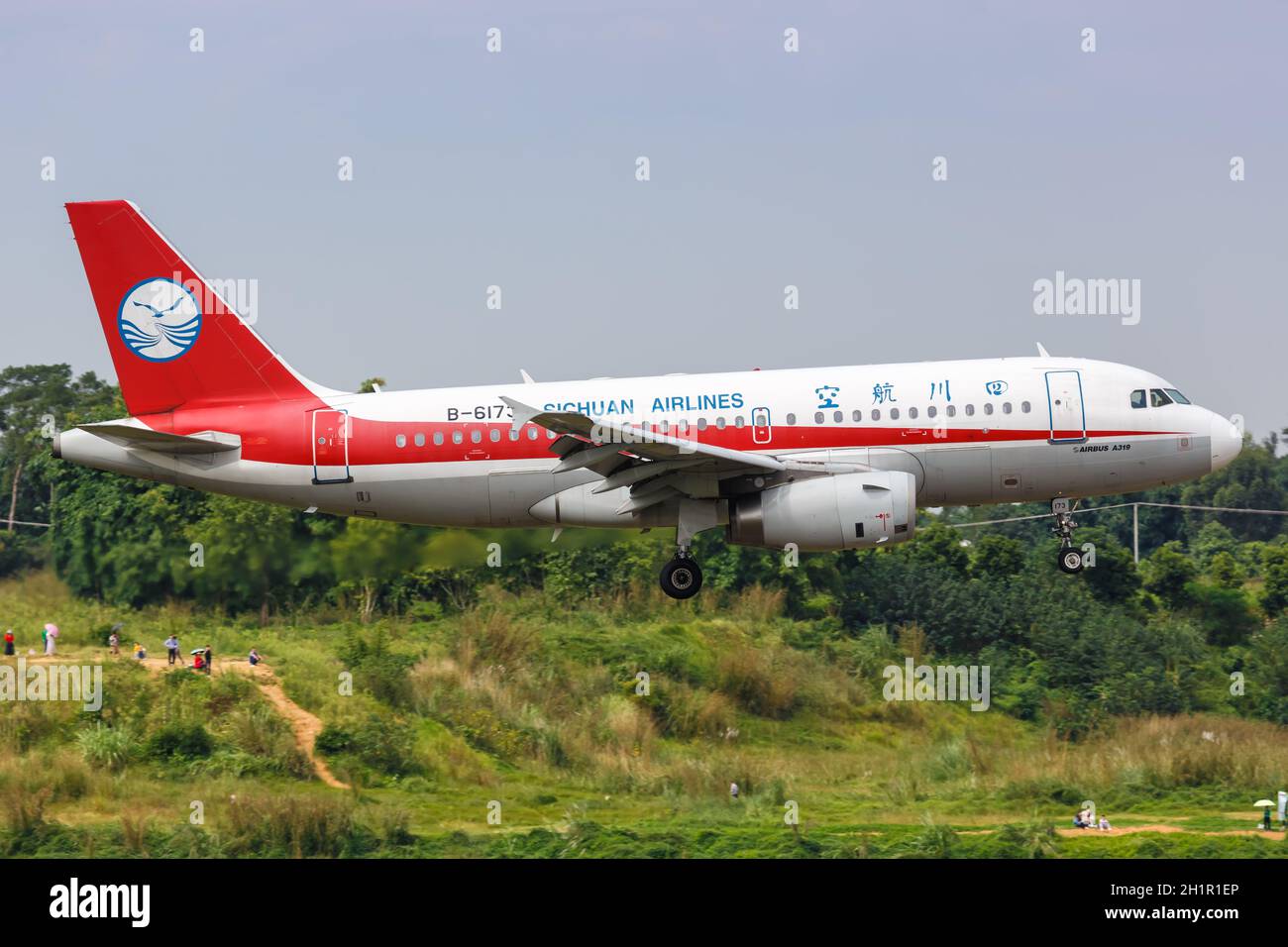 Chengdu, China - September 21, 2019: Sichuan Airlines Airbus A319 ...