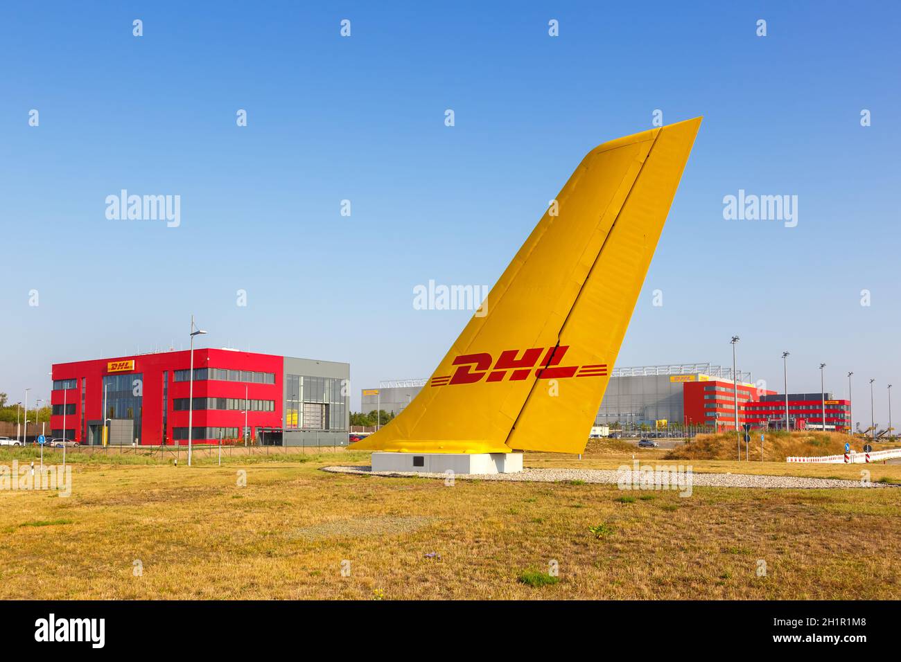 Leipzig, Germany - August 19, 2020: DHL Hub at Leipzig Halle LEJ ...