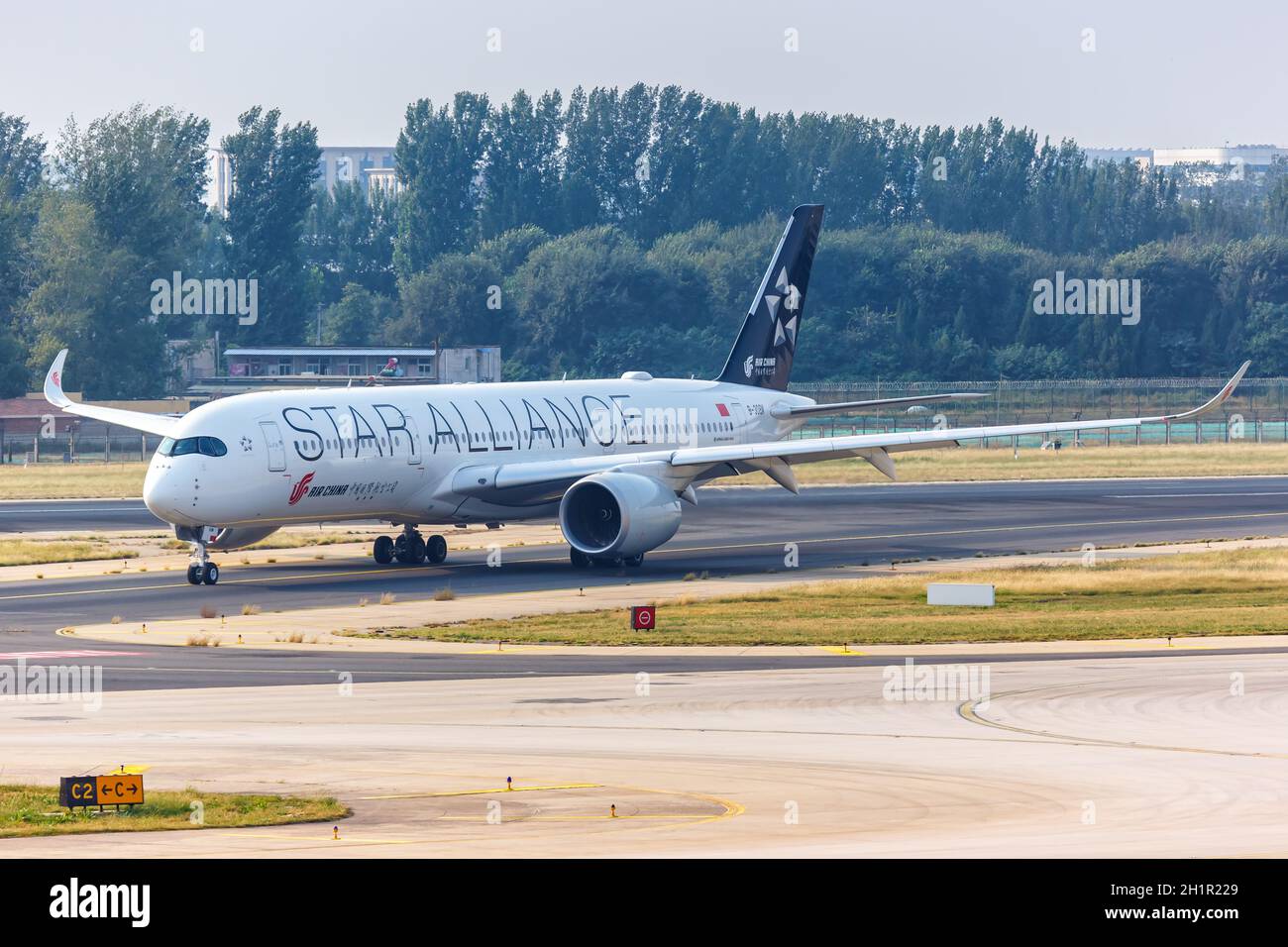 Beijing, China - October 1, 2019: Air China Airbus A350-900 airplane ...