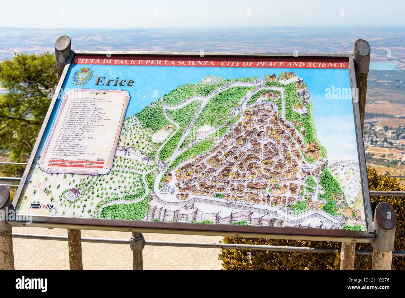 Erice sicily medieval map hi-res stock photography and images - Alamy