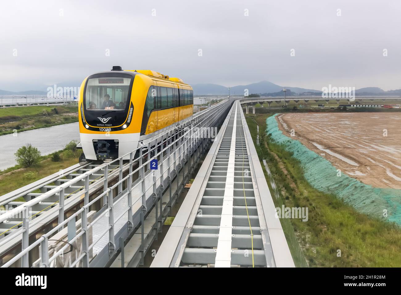 Incheon, South Korea - May 24, 2016: Maglev magnetic levitation train ...