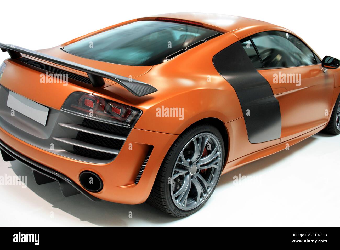 Fast luxury sporty red and orange car - Photo Stock Photo - Alamy