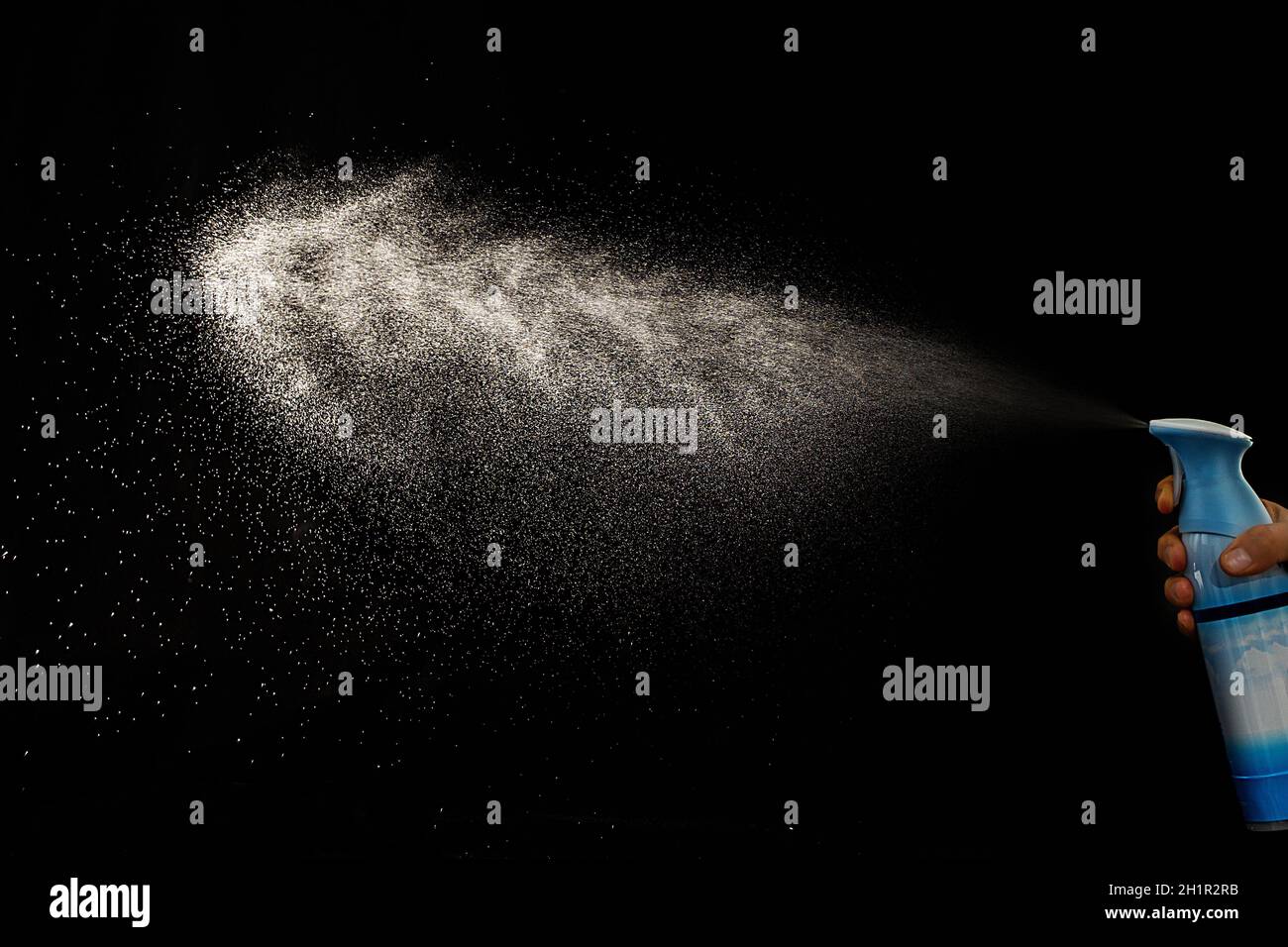 Spray, Pulverized fluid getting out from a container withstood by a ...