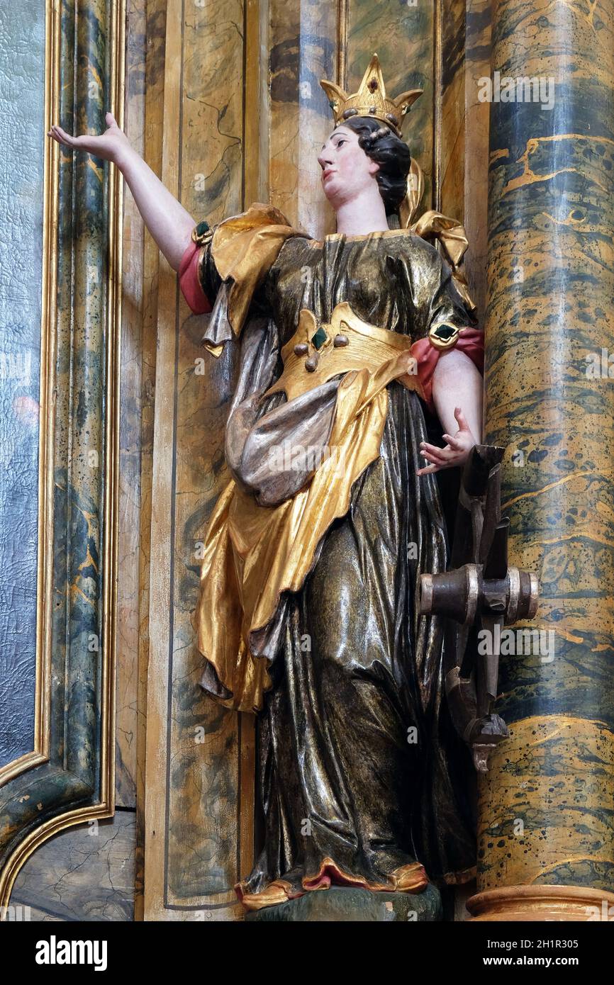 Statue Of Saint Catherine Of Alexandria High Resolution Stock ...