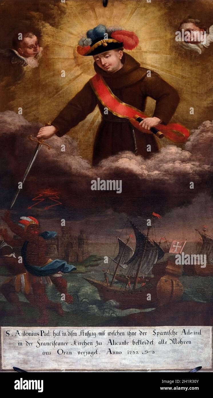 Saint Anthony of Padua in the uniform of an admiral in the battle of ...