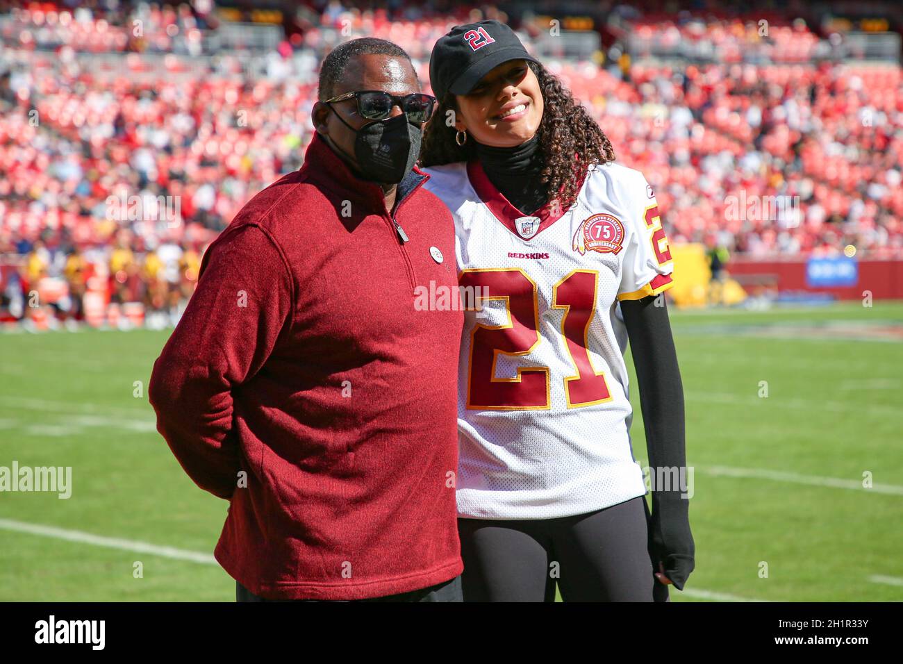 Sunday, October 17, 2021; Landover, MD, USA; Pedro Taylor, father of ...