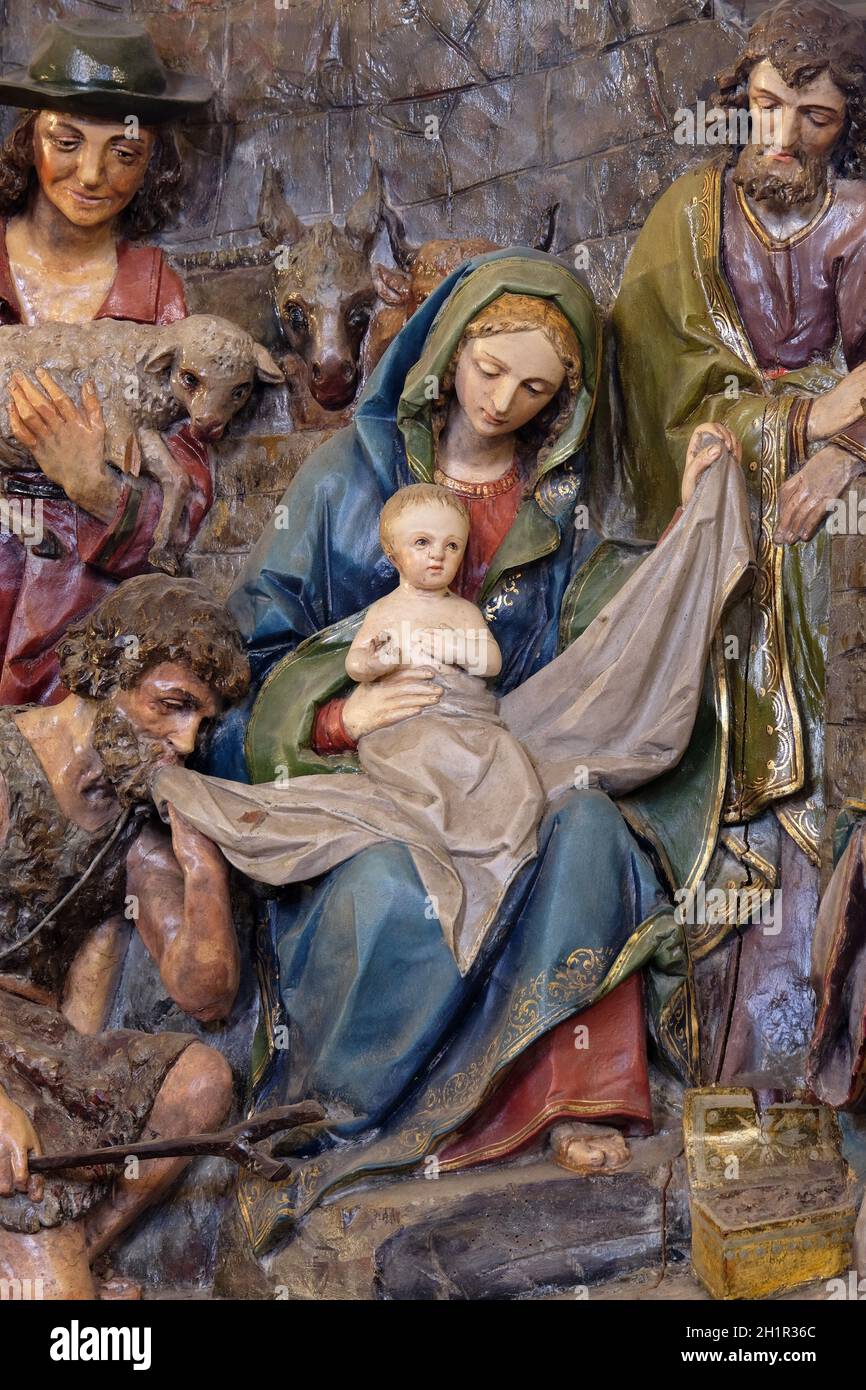 Nativity Scene, altarpiece in the church of Saint Matthew in Stitar ...