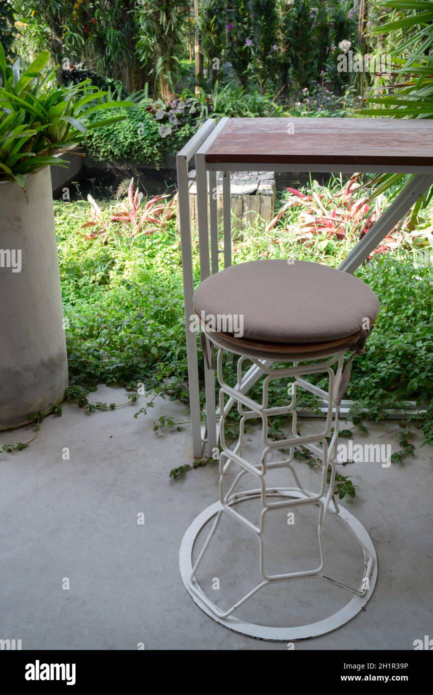 Simple resort furniture seat setting arrangement, stock photo Stock ...