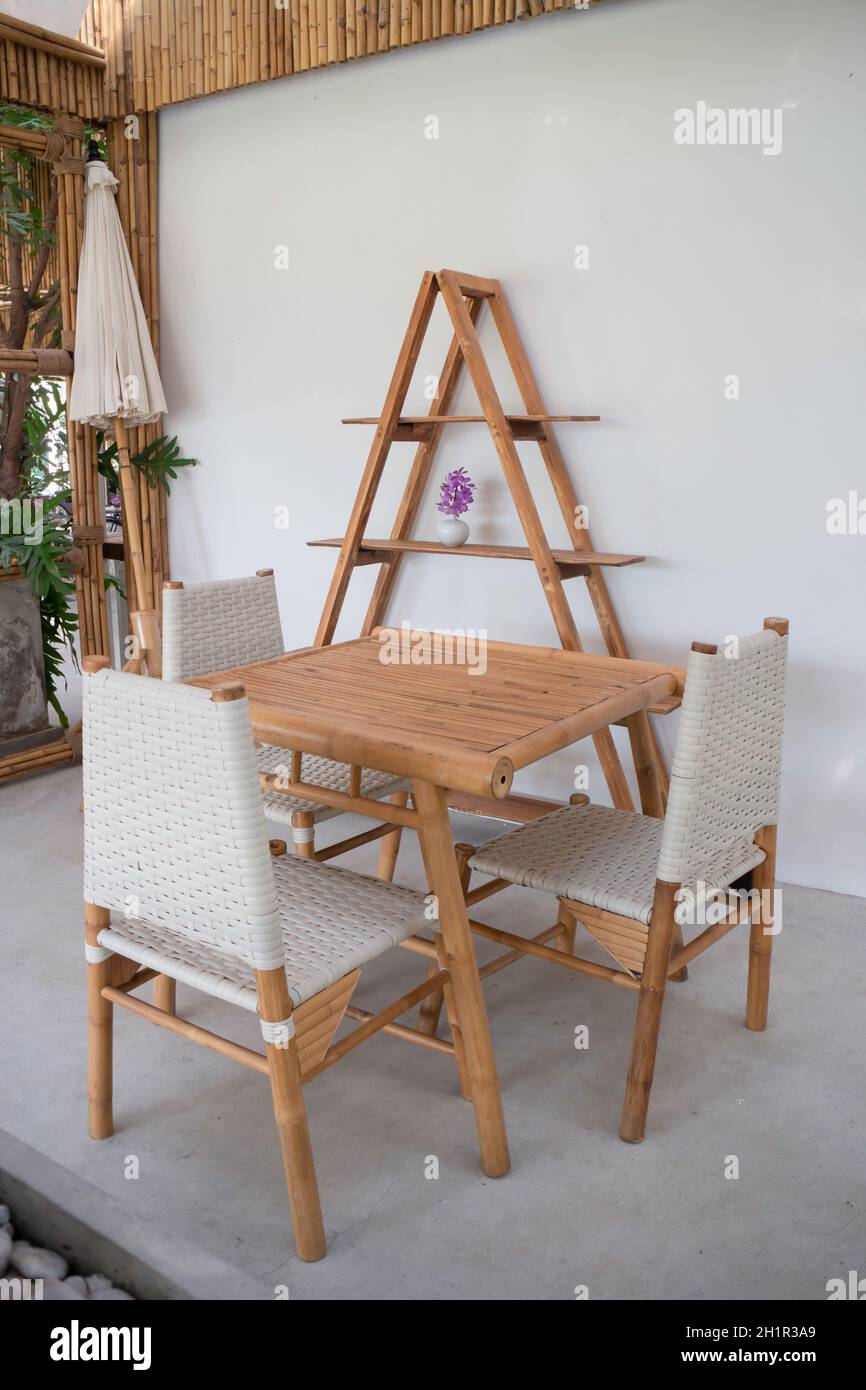 Simple resort furniture seat setting arrangement, stock photo Stock ...