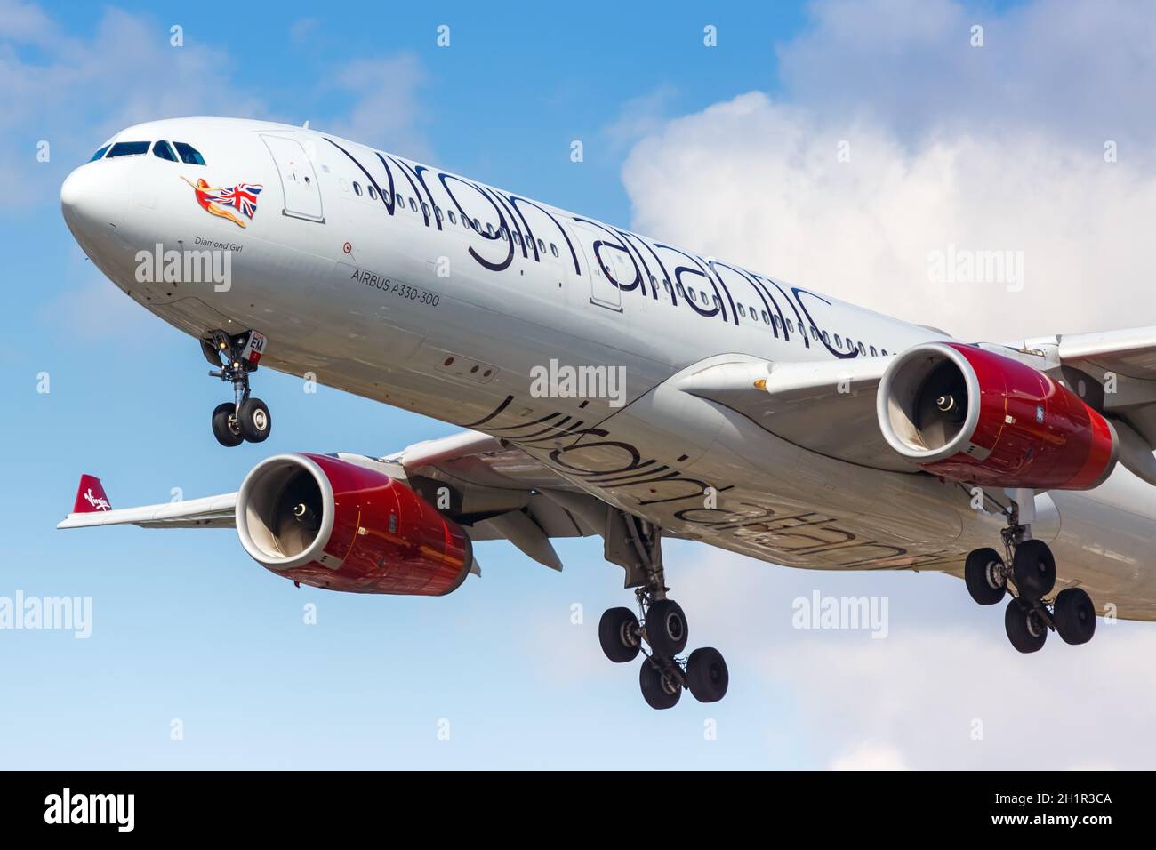 London, United Kingdom - July 31, 2018: Virgin Atlantic Airbus A330-300 ...