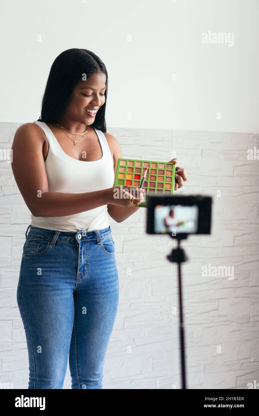 Influencer recording up tutorial video hi-res stock photography and ...