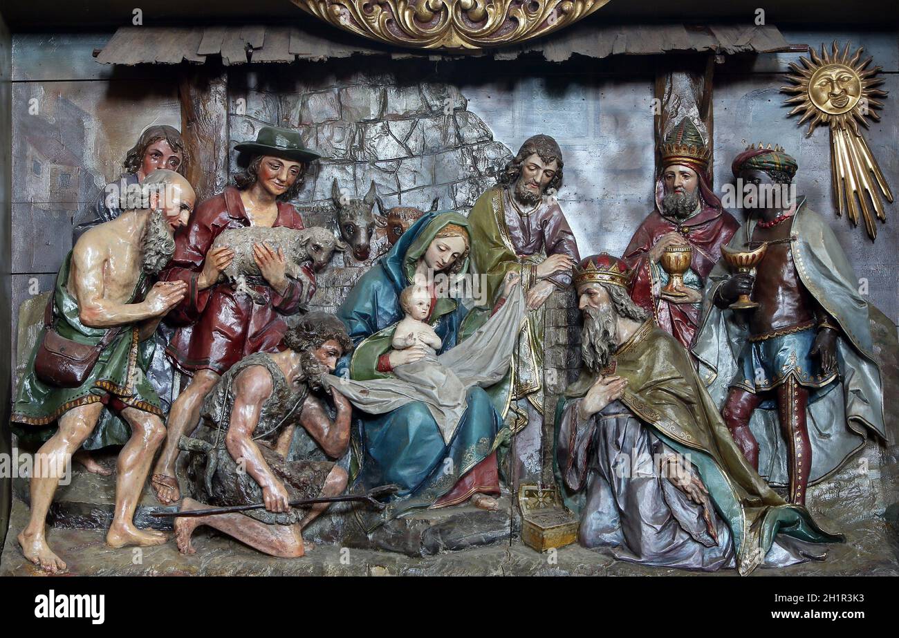 Nativity Scene, altarpiece in the church of Saint Matthew in Stitar ...