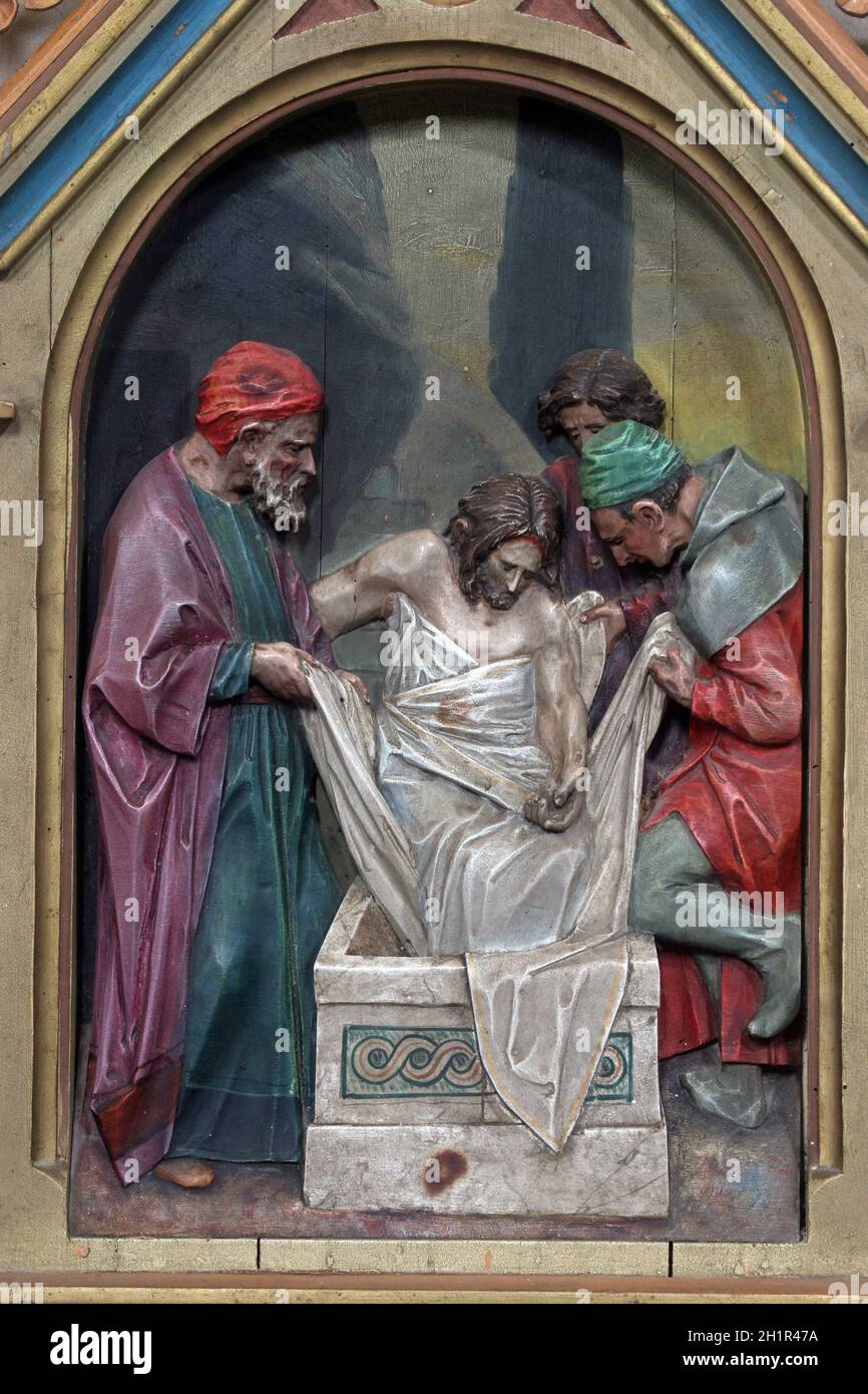 Jesus laid in the tomb hi-res stock photography and images - Alamy