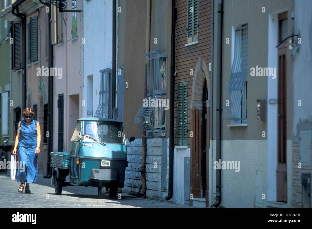 a alley in the old town of Rimini in Emilia-Romagna in Italy. Italy ...