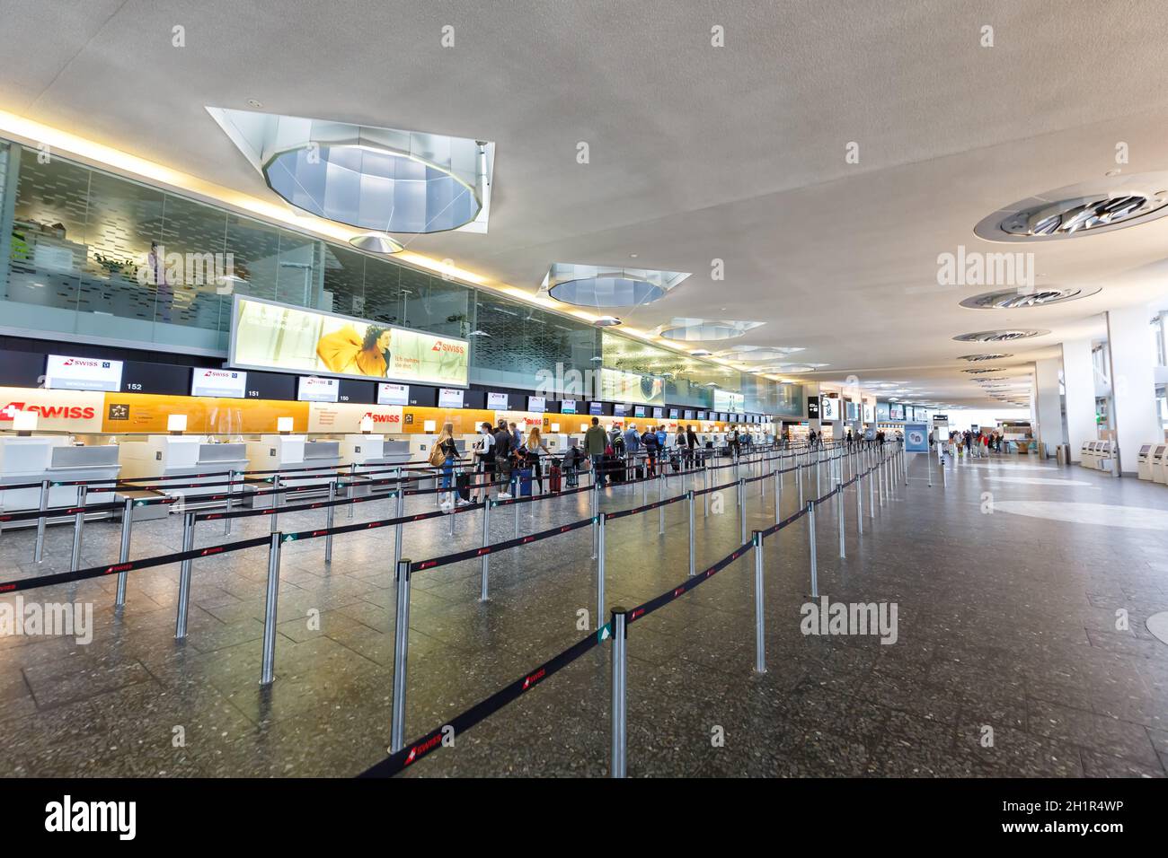 Zurich, Switzerland - September 23, 2020: Zurich Zürich Airport ZRH ...