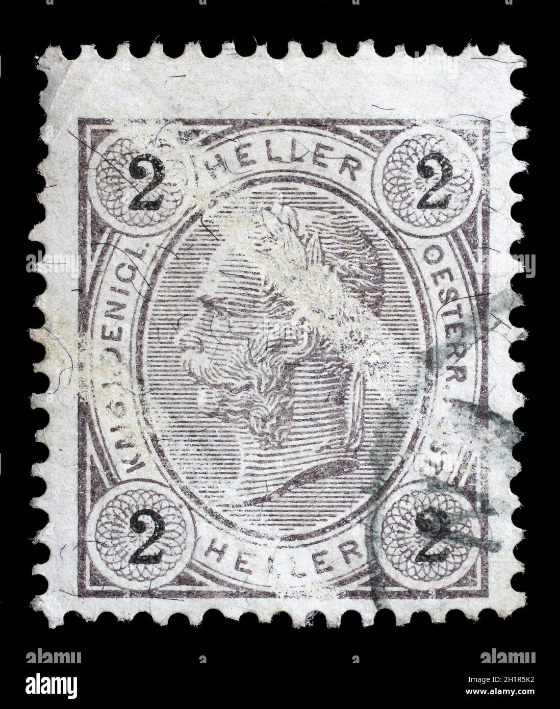 Stamp printed by Austria, shows Emperor Franz Joseph, circa 1907 Stock ...