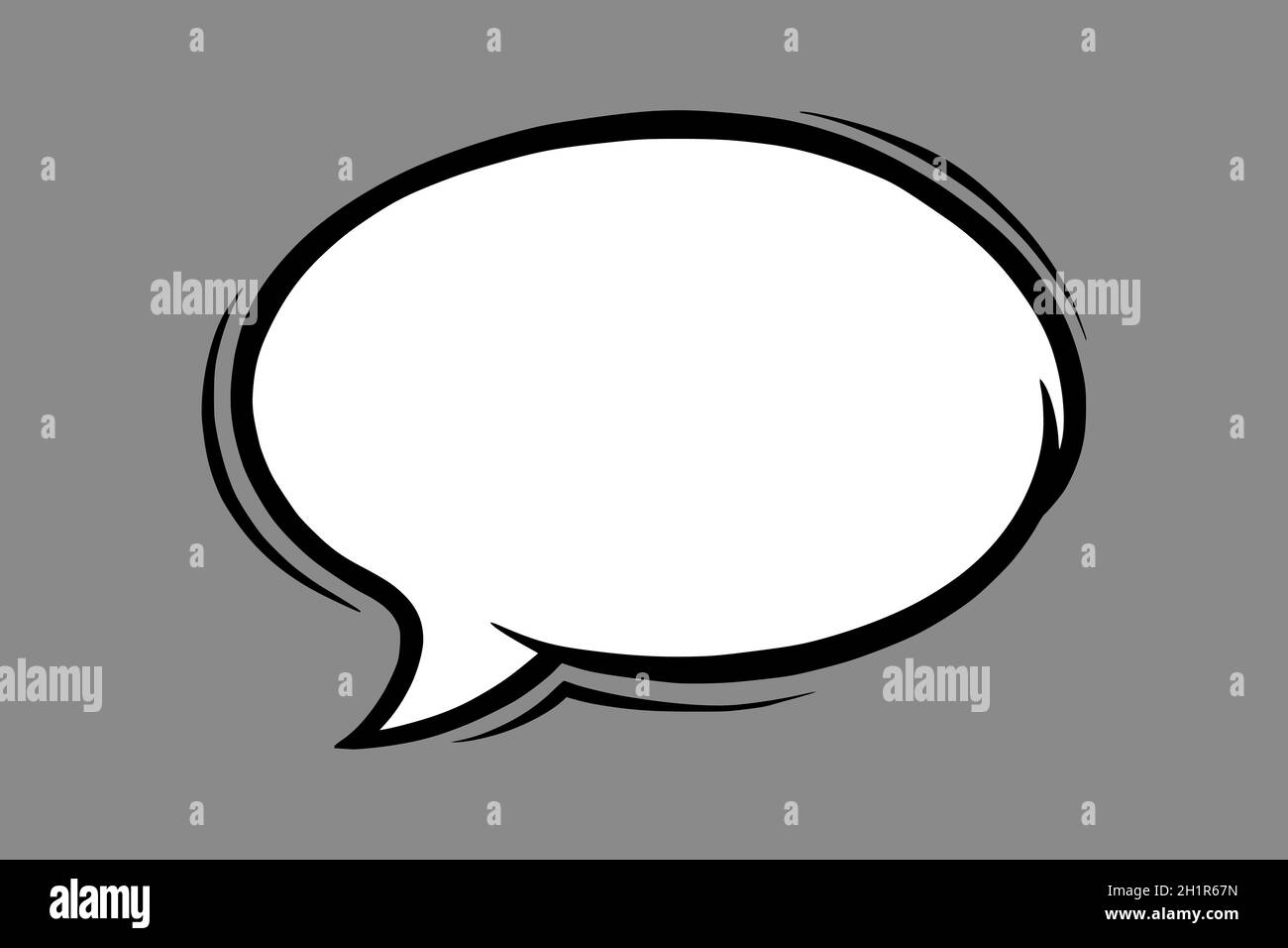Circle speech bubble in comic style. Oval speech bubble isolated in ...