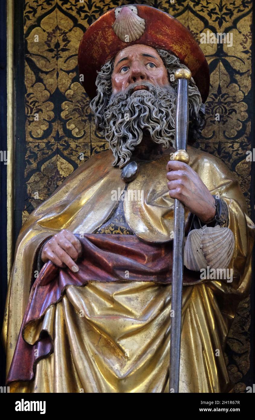 Saint James, Twelve Apostles altar in St James Church in Rothenburg ob ...