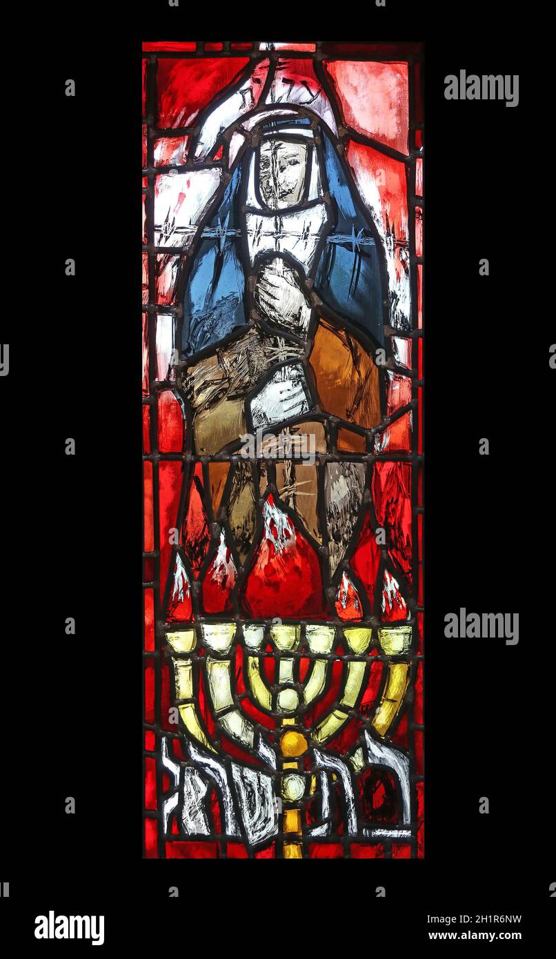 Saint Edith Stein, stained glass window by Sieger Koder in St. John ...