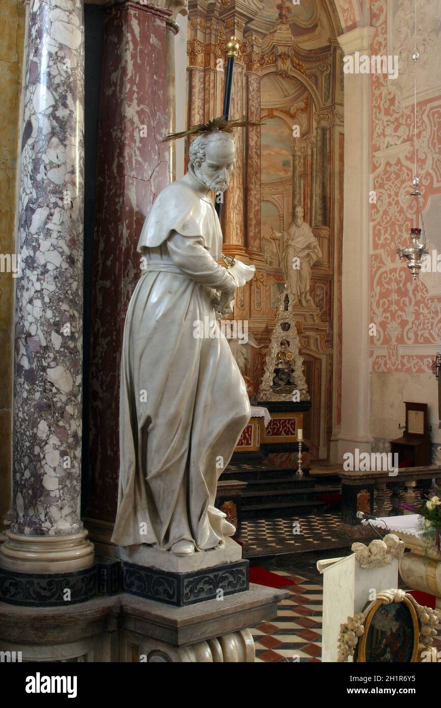 St. Francis Regis, statue on the altar of St. Ignatius of Loyola in the ...