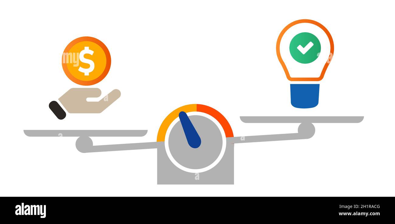 light bulb idea money buying creative business value balancing ...