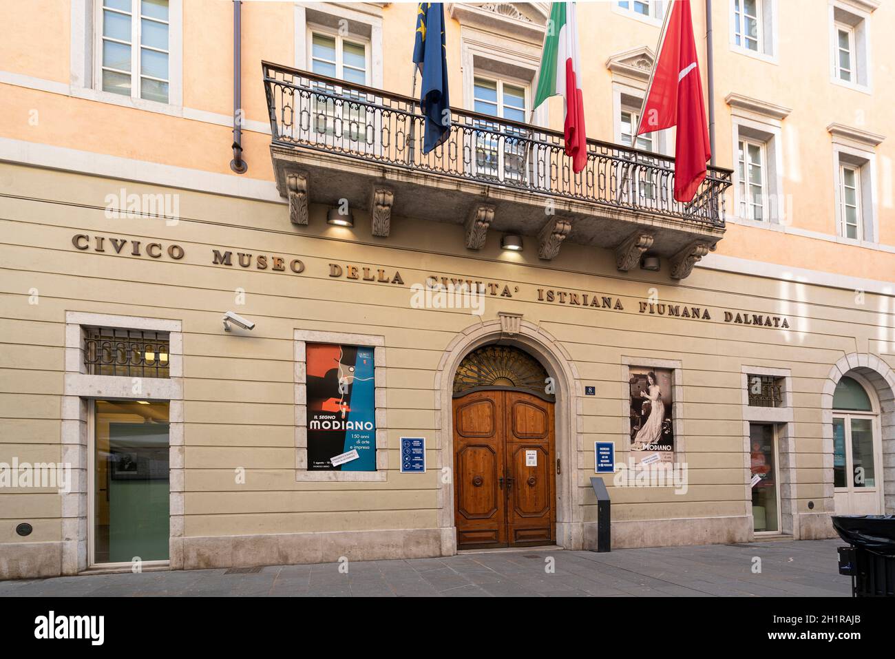 Trieste, Italy. 24 February 2921. external view of the building housing ...