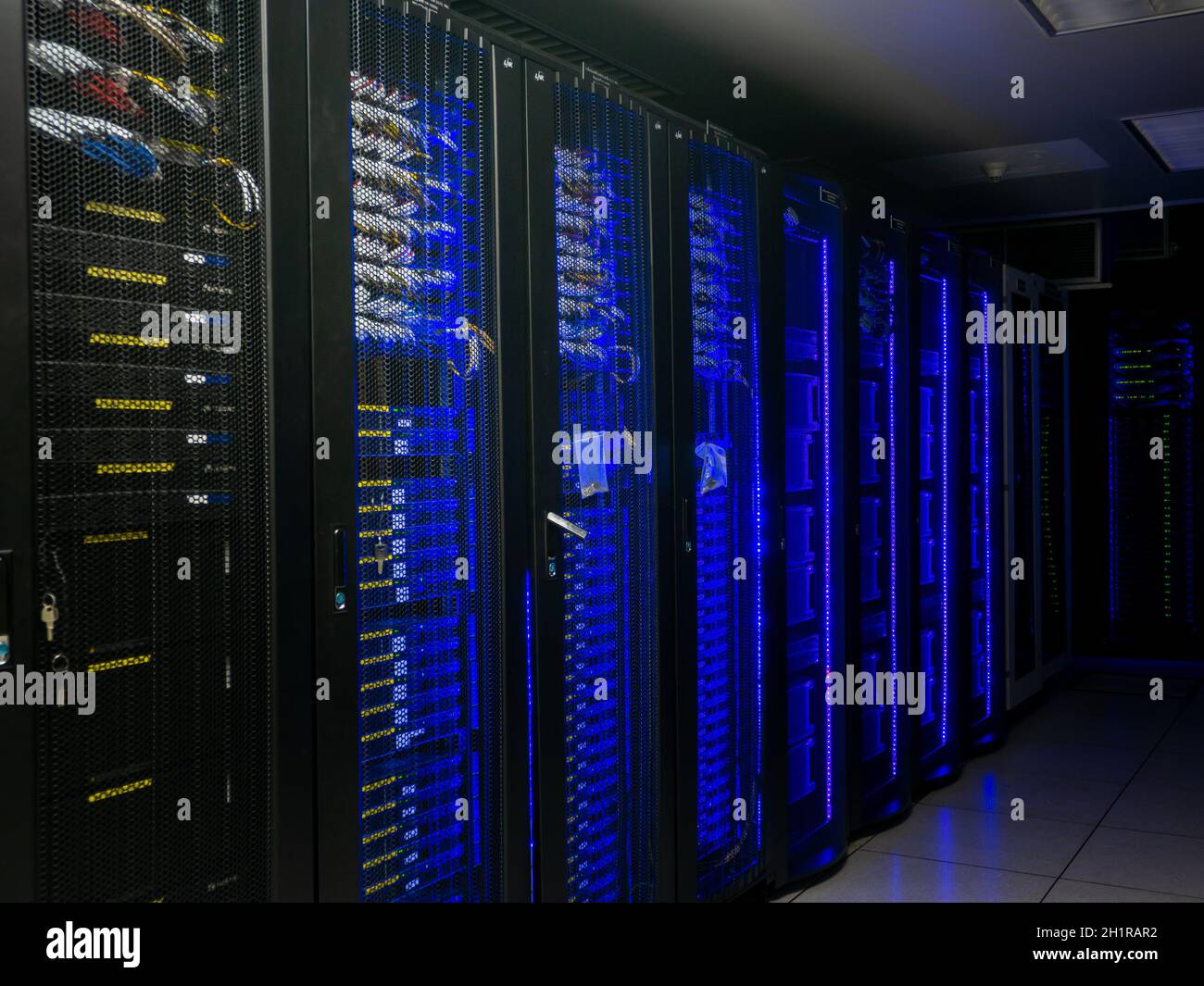 Server room data center. Backup, mining, hosting, mainframe, farm and ...