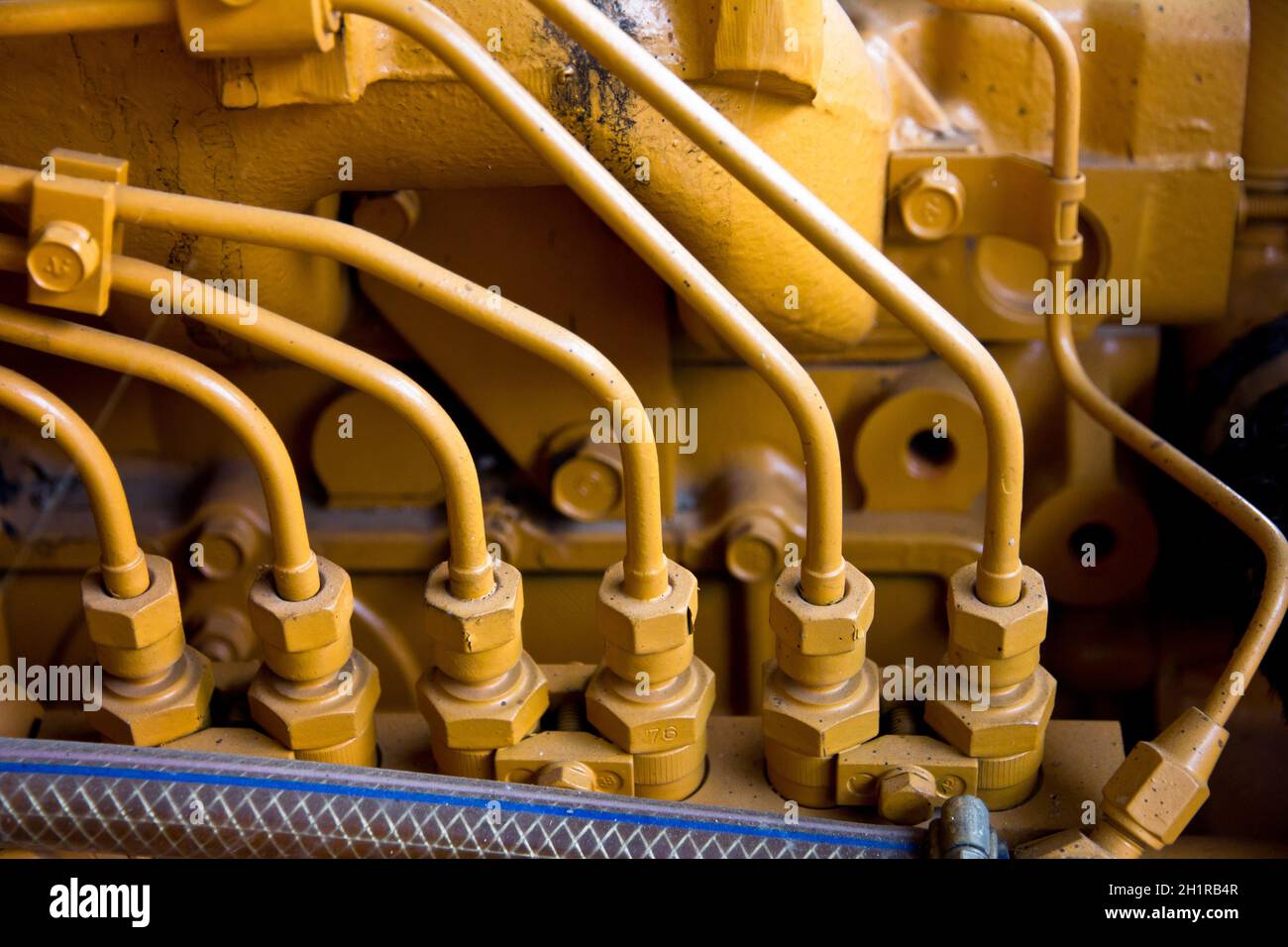 vintage machine engine yellow tone Stock Photo - Alamy