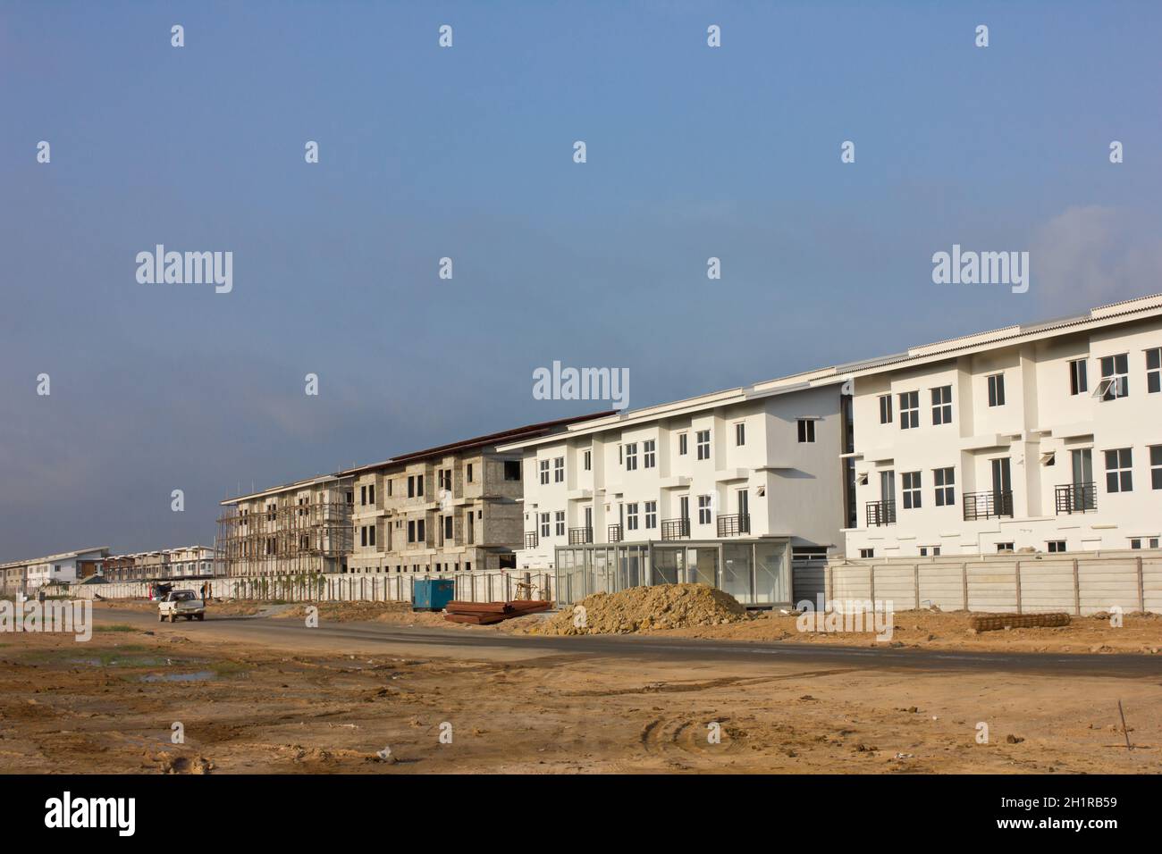 the new condo development construction building Apartment Stock Photo ...