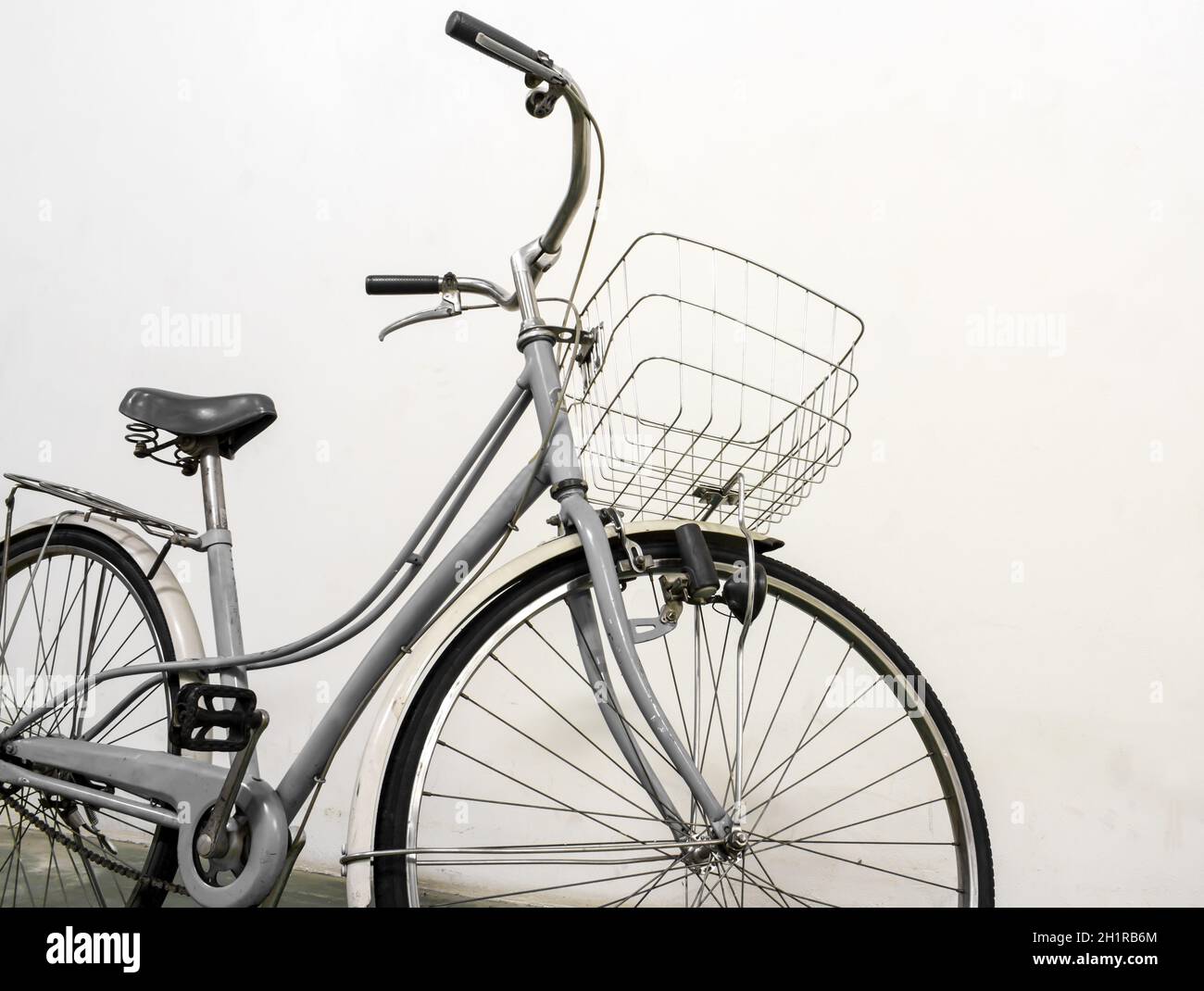 vintage bicycle white background Stock Photo - Alamy