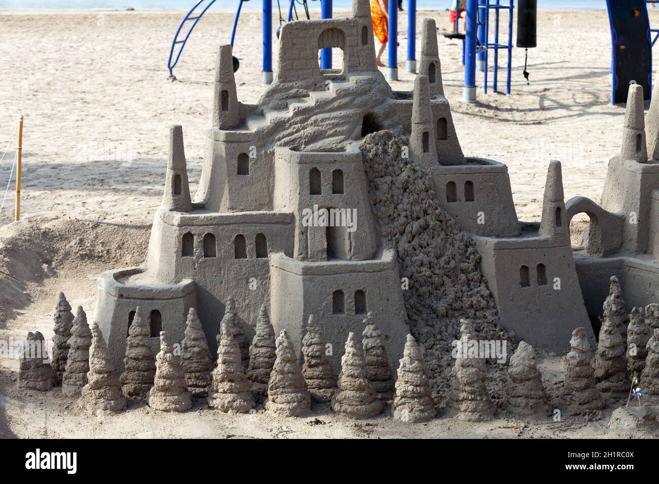 A beautiful sand castle on a beach Stock Photo - Alamy