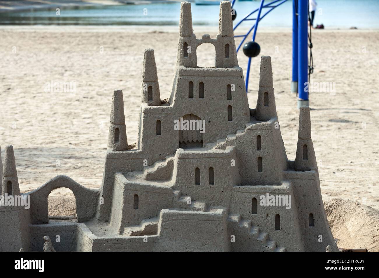 A beautiful sand castle on a beach Stock Photo - Alamy