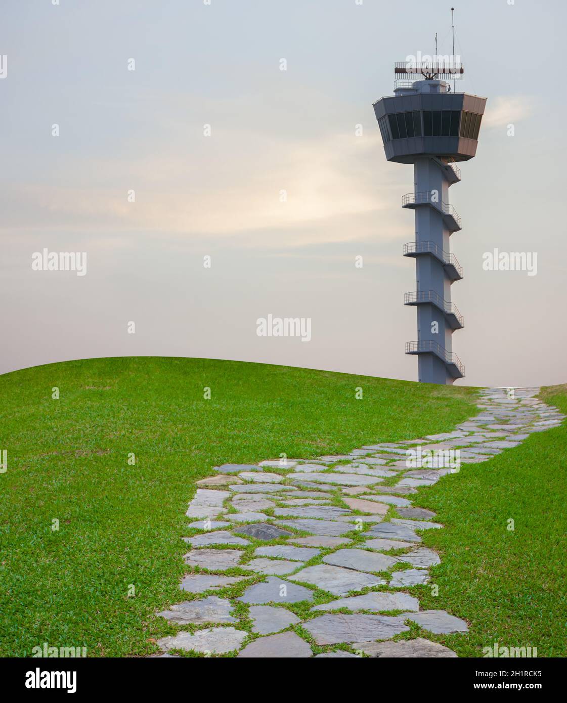 Radar tower airport communication Stock Photo - Alamy
