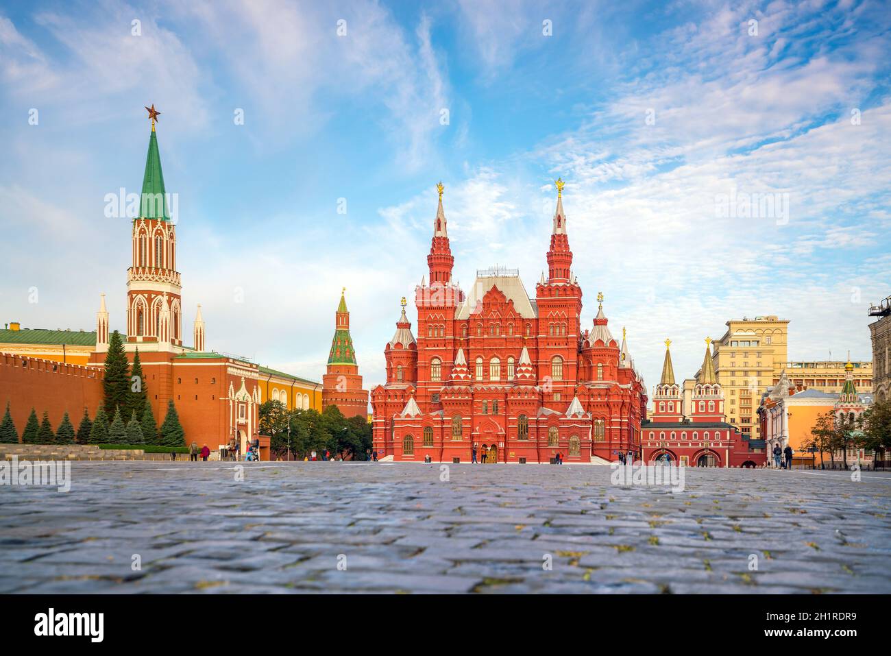 Historical buildings at the Red Square in Moscow, Russia Stock Photo ...
