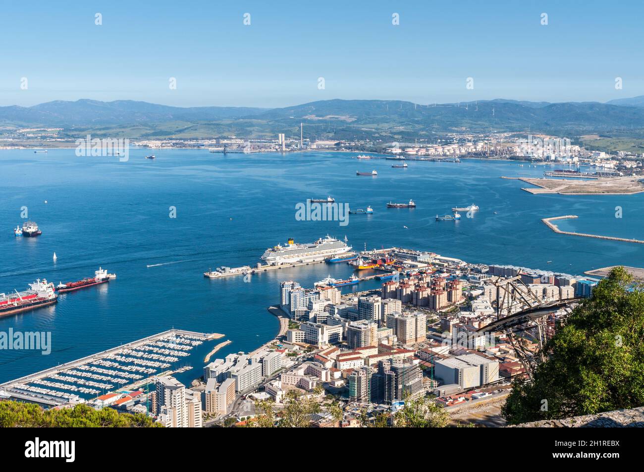 Aerial view of gibraltar hi-res stock photography and images - Alamy