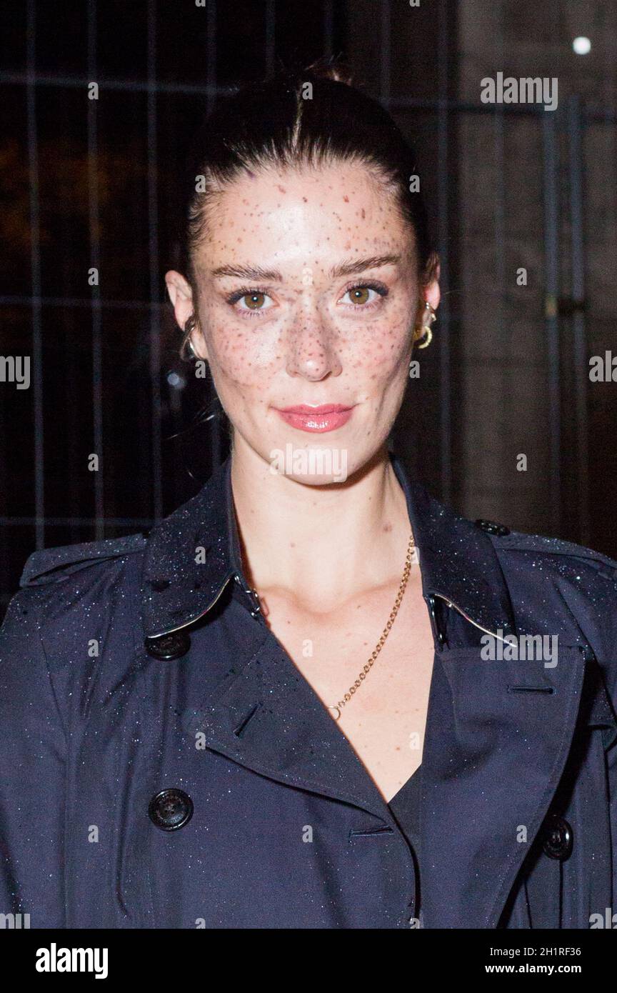 Paris, France. October 18, 2021, Maeva Giani attends Burberry x Anne ...