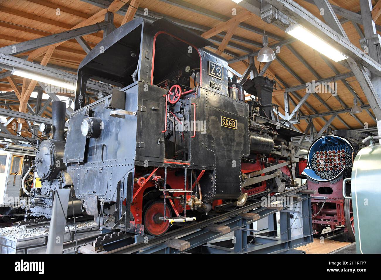 Das Eisenbahnmuseum Lokwelt in Freilassing, Bayern, Deutschland, Europa ...