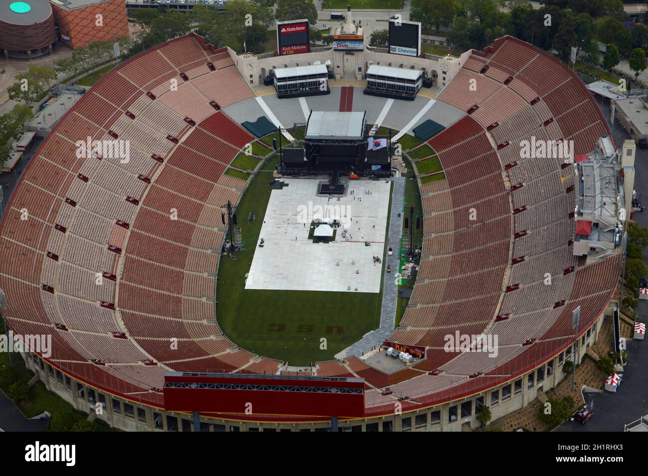 The Los Angeles Memorial Coliseum, Los Angeles, California, USA Stock ...